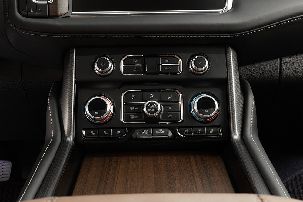 2021+ GMC Yukon Denali | Center Console Overlay | Matte Black | Vinyl ...