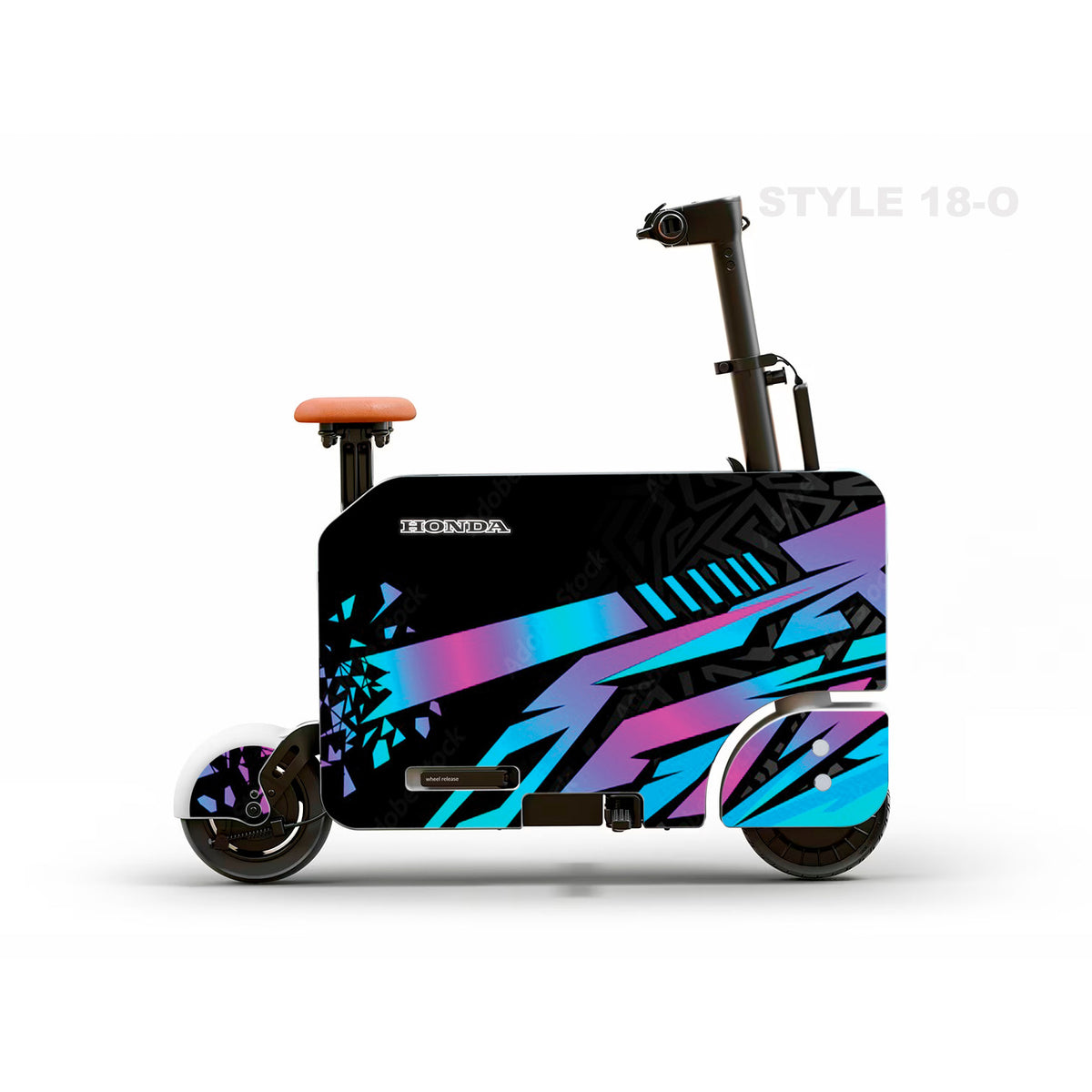 Honda Motocompacto Skin | Graphic Overlay | Retro Abstract – The OCD Plug