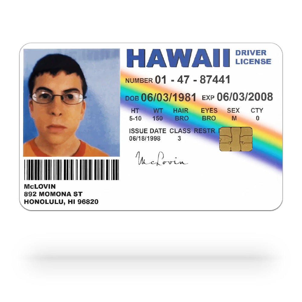 Card Skinz | McLovin Drivers License – The OCD Plug